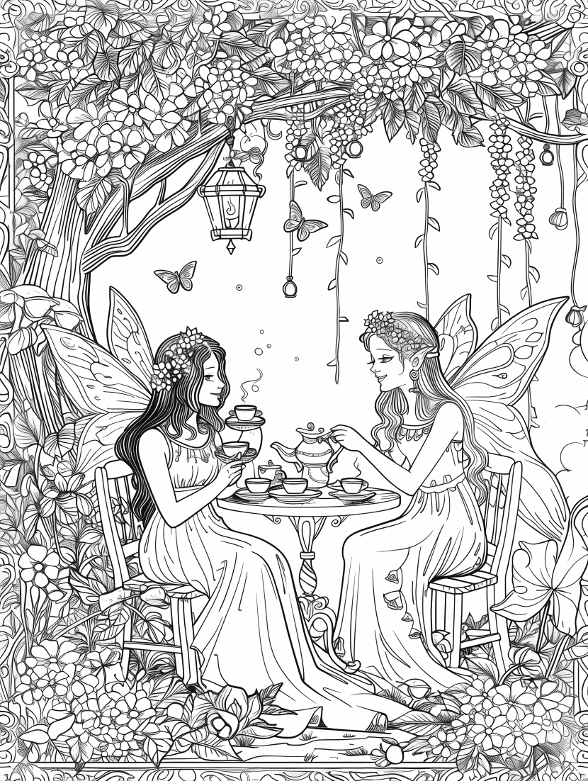 30 Fairy Coloring Pages for Kids and Adults - Brighter Craft