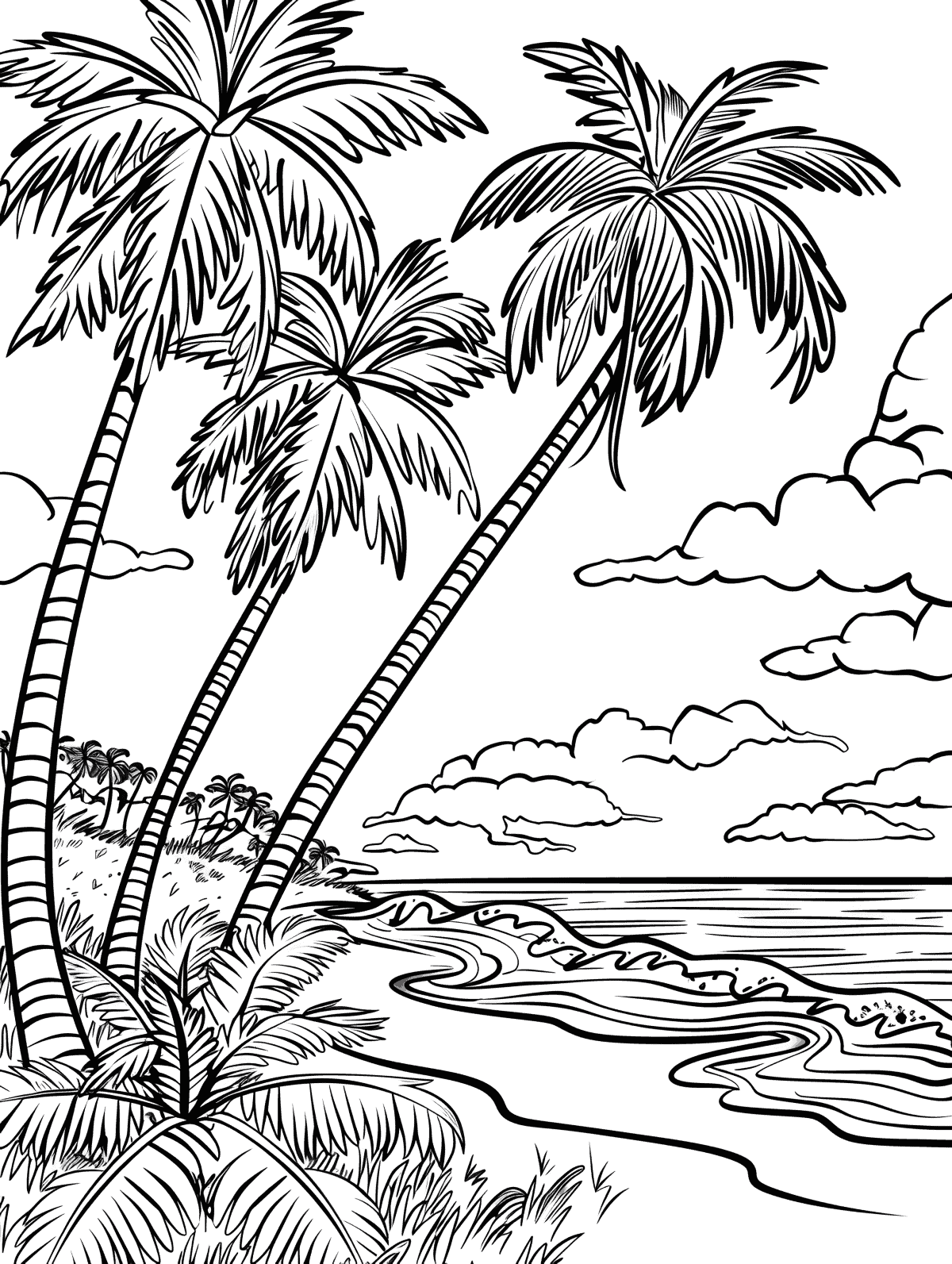 30 Best Beach Coloring Pages - Brighter Craft