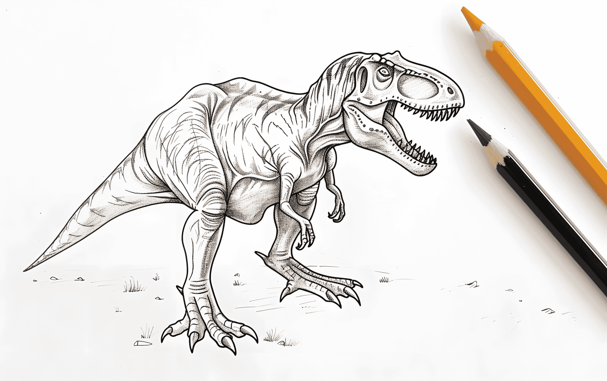 30 Amazing Dinosaur Coloring Pages - Brighter Craft
