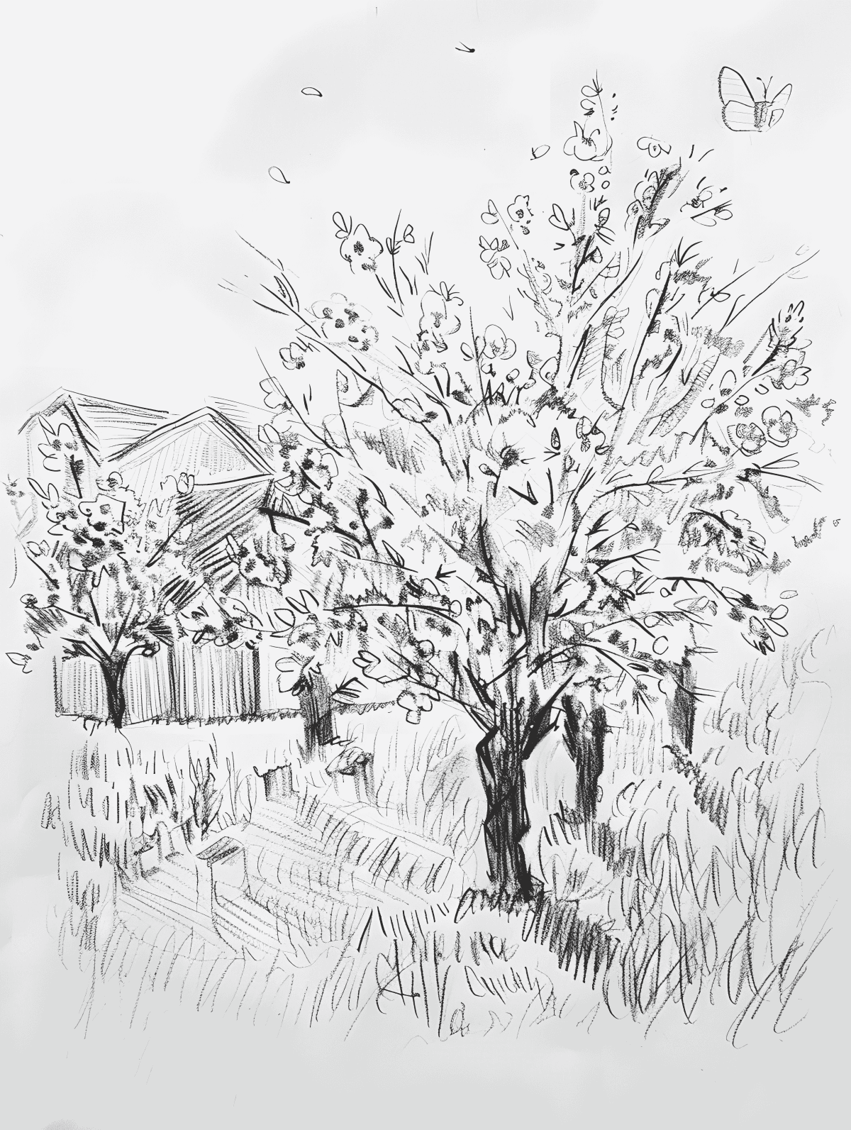 30 Cherry Blossom Tree Drawing Ideas - Brighter Craft