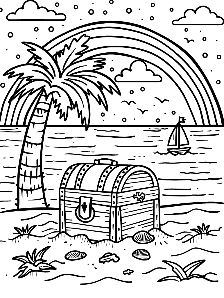 30 Joyful Rainbow Coloring Pages - Brighter Craft