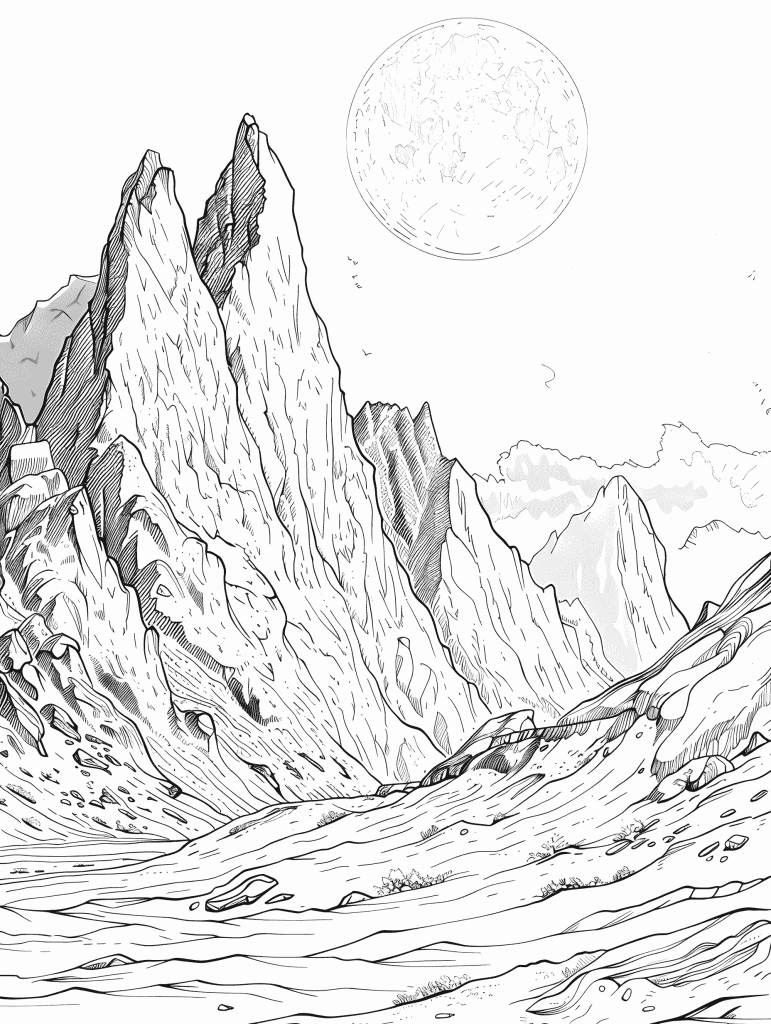 30 Beautiful Moon Coloring Pages - Brighter Craft