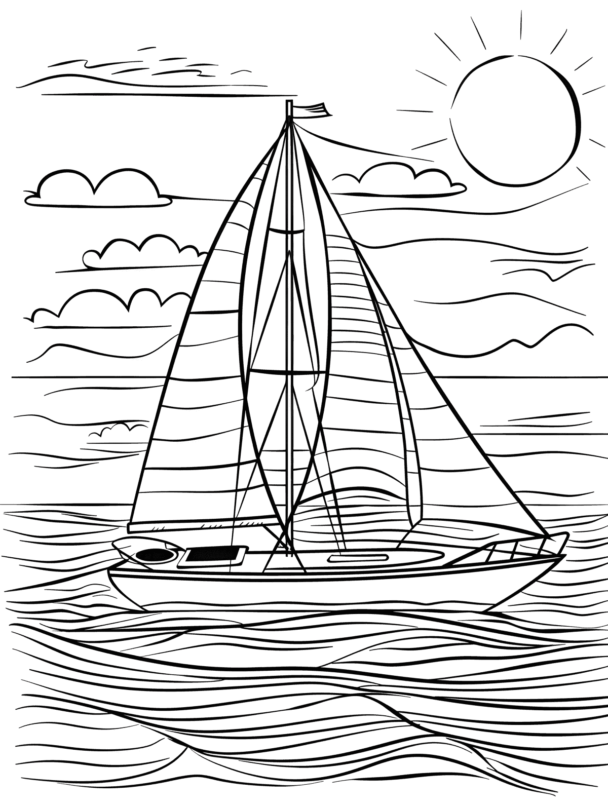 30 Best Beach Coloring Pages - Brighter Craft