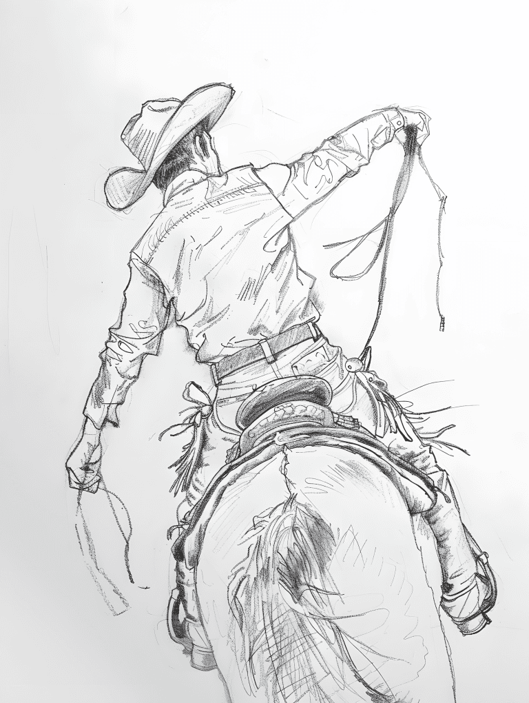 30 Wild West Cowboy Drawing Ideas - Brighter Craft