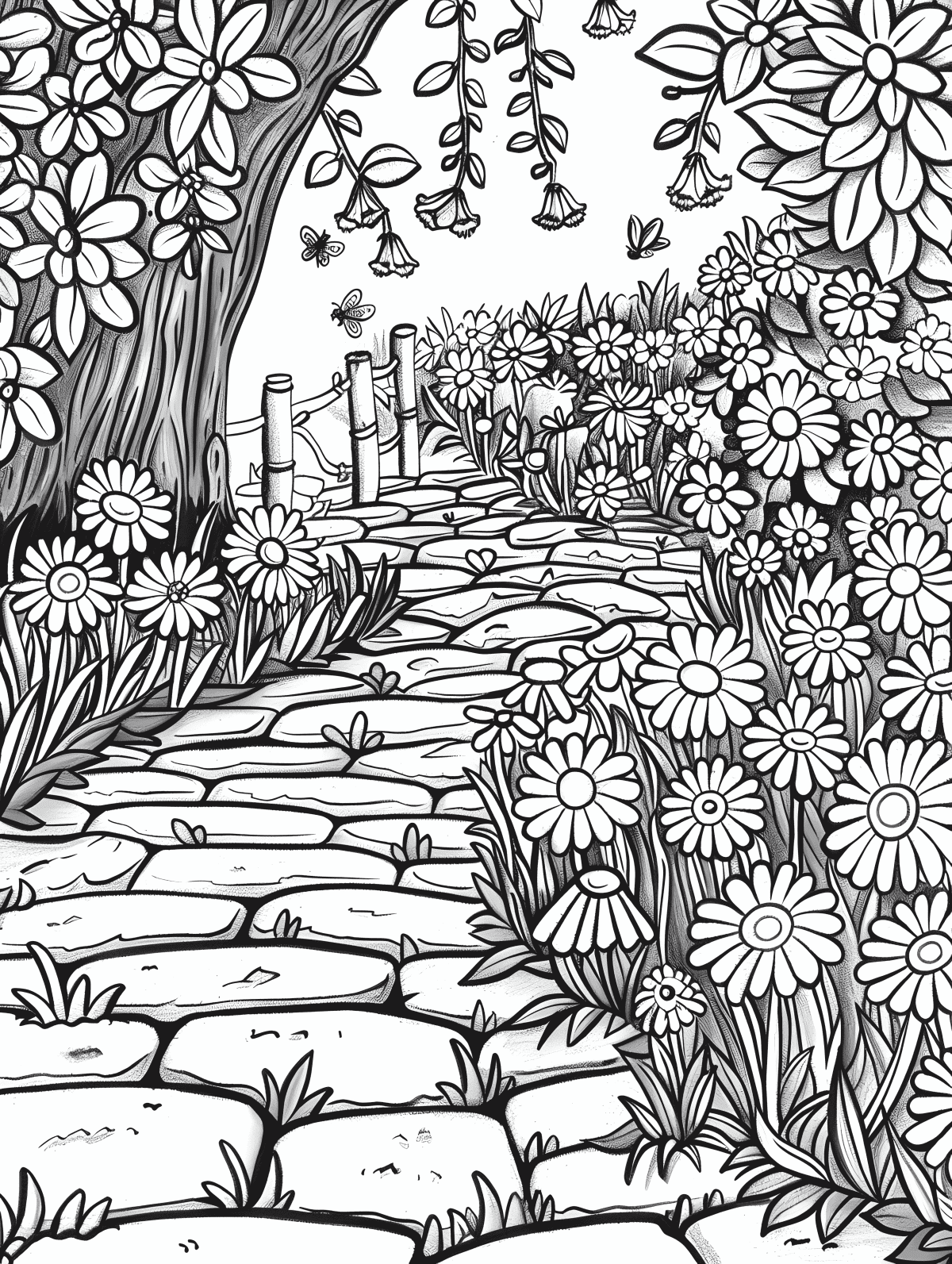 30 Summer Garden Coloring Pages - Brighter Craft