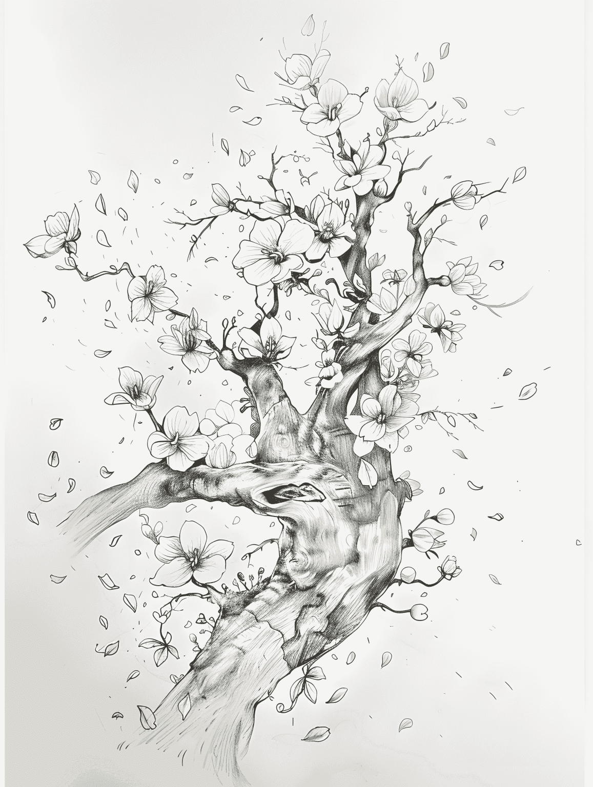 30 Cherry Blossom Tree Drawing Ideas - Brighter Craft