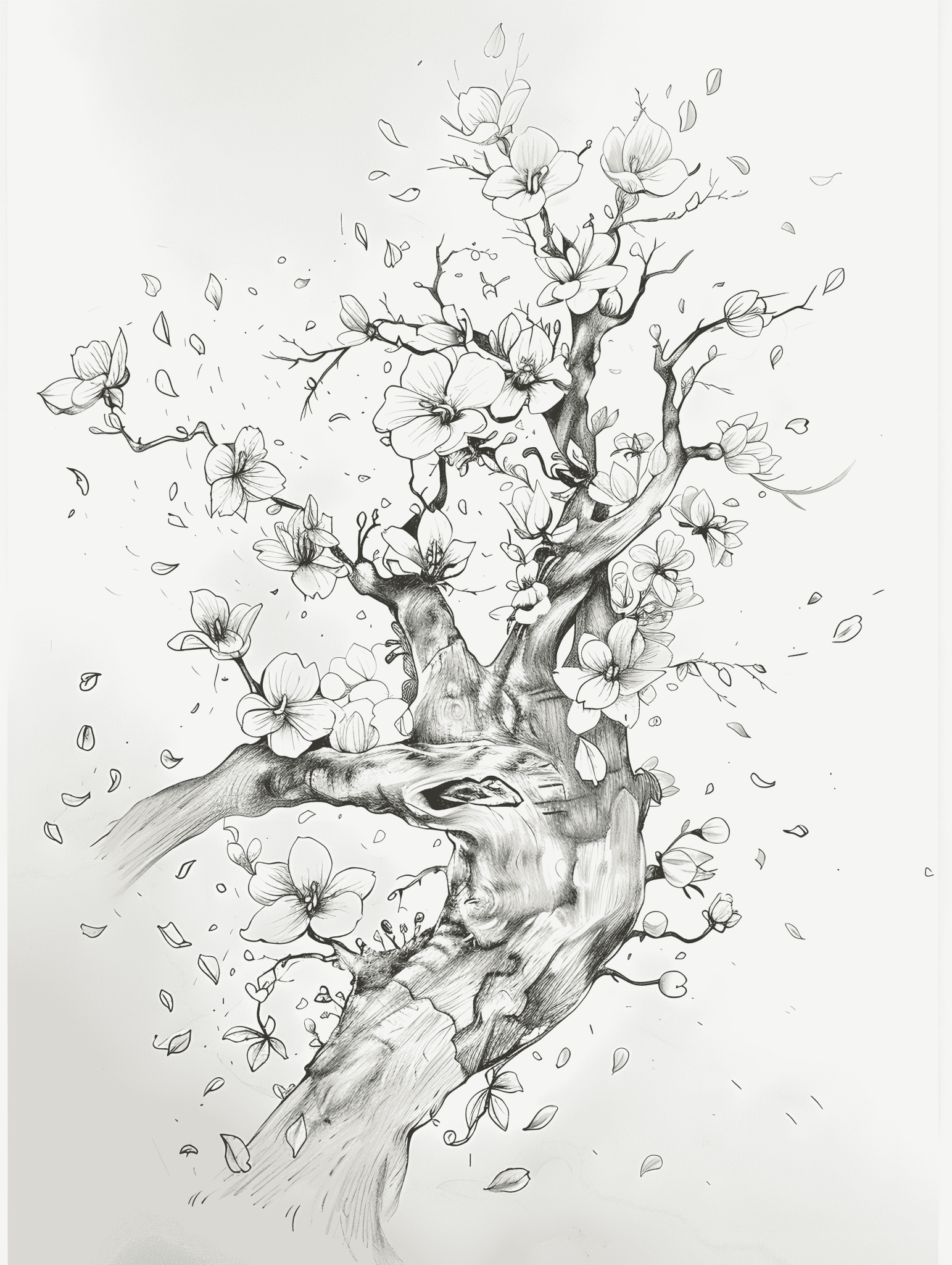 30 Cherry Blossom Tree Drawing Ideas - Brighter Craft