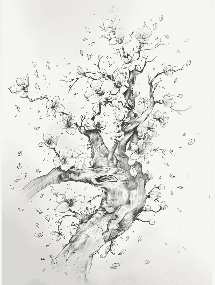 30 Cherry Blossom Tree Drawing Ideas - Brighter Craft