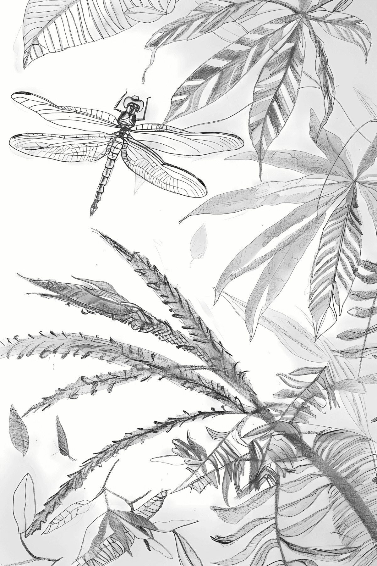 30 Beautiful Dragonfly Drawing Ideas - Brighter Craft