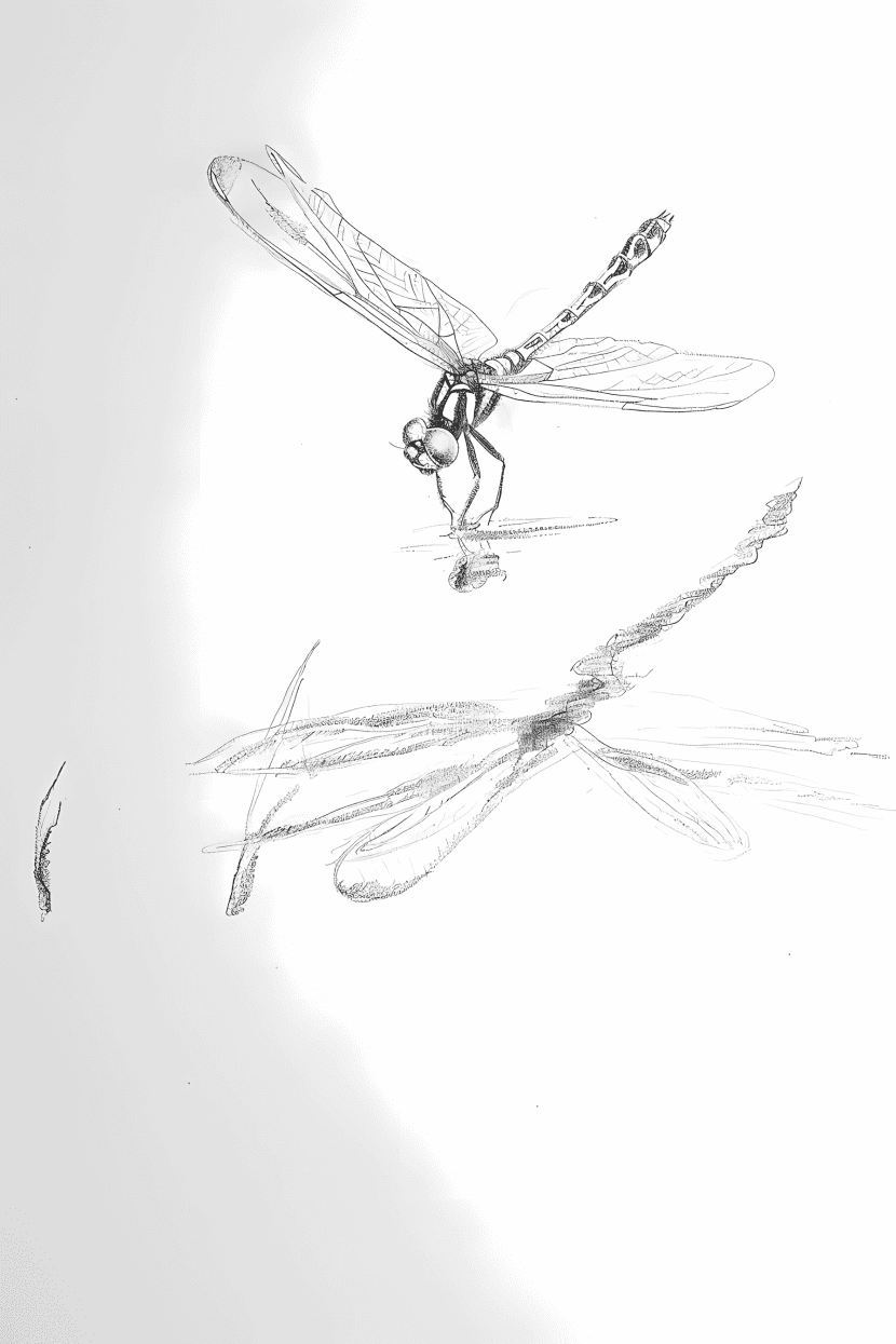 30 Beautiful Dragonfly Drawing Ideas - Brighter Craft