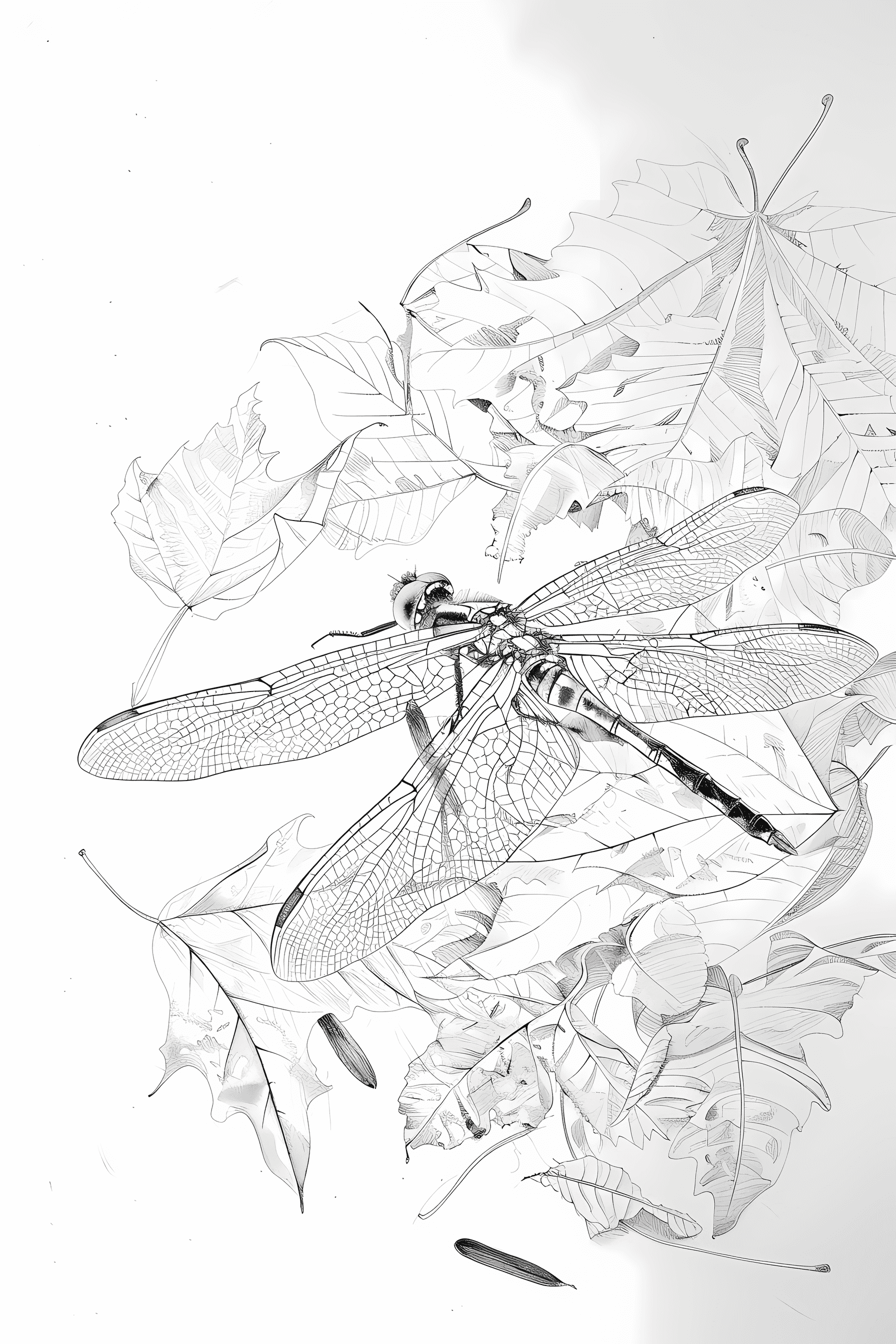 30 Beautiful Dragonfly Drawing Ideas - Brighter Craft