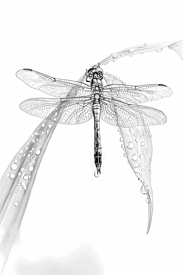 30 Beautiful Dragonfly Drawing Ideas - Brighter Craft
