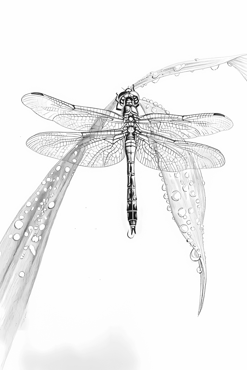 30 Beautiful Dragonfly Drawing Ideas - Brighter Craft
