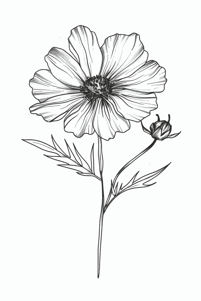 25 Flower Line Drawing Ideas and Tutorials for All Skill Levels ...