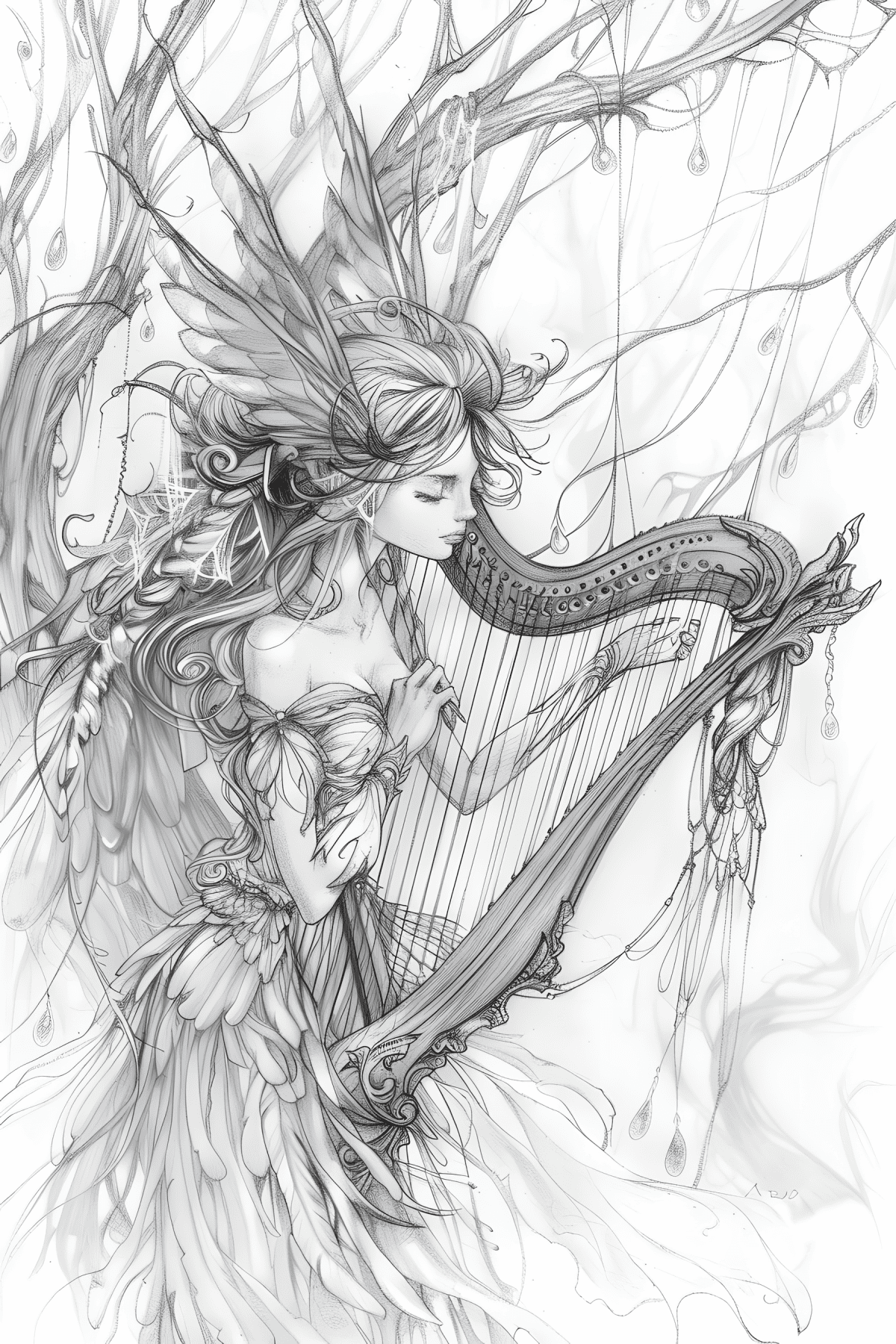 25 Charming Fairy Drawing Ideas - Brighter Craft