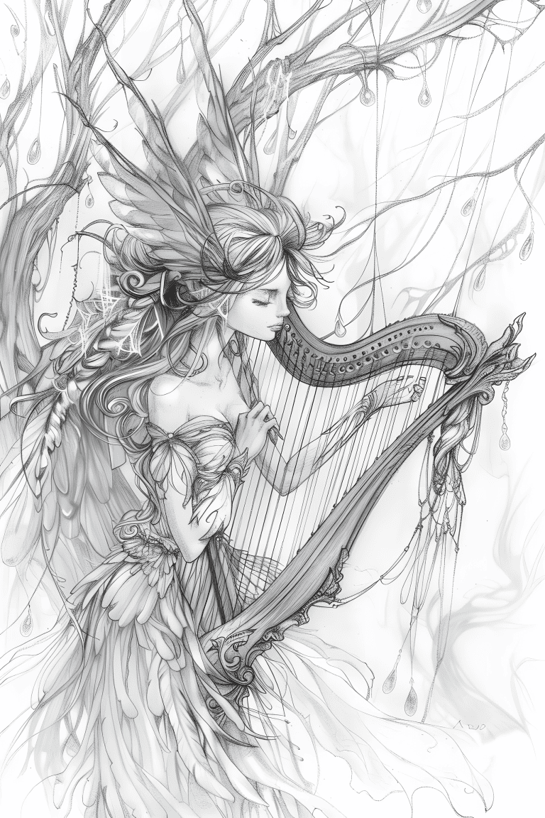 25 Charming Fairy Drawing Ideas - Brighter Craft