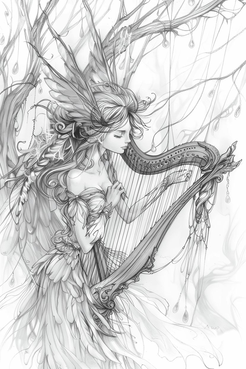 25 Charming Fairy Drawing Ideas - Brighter Craft