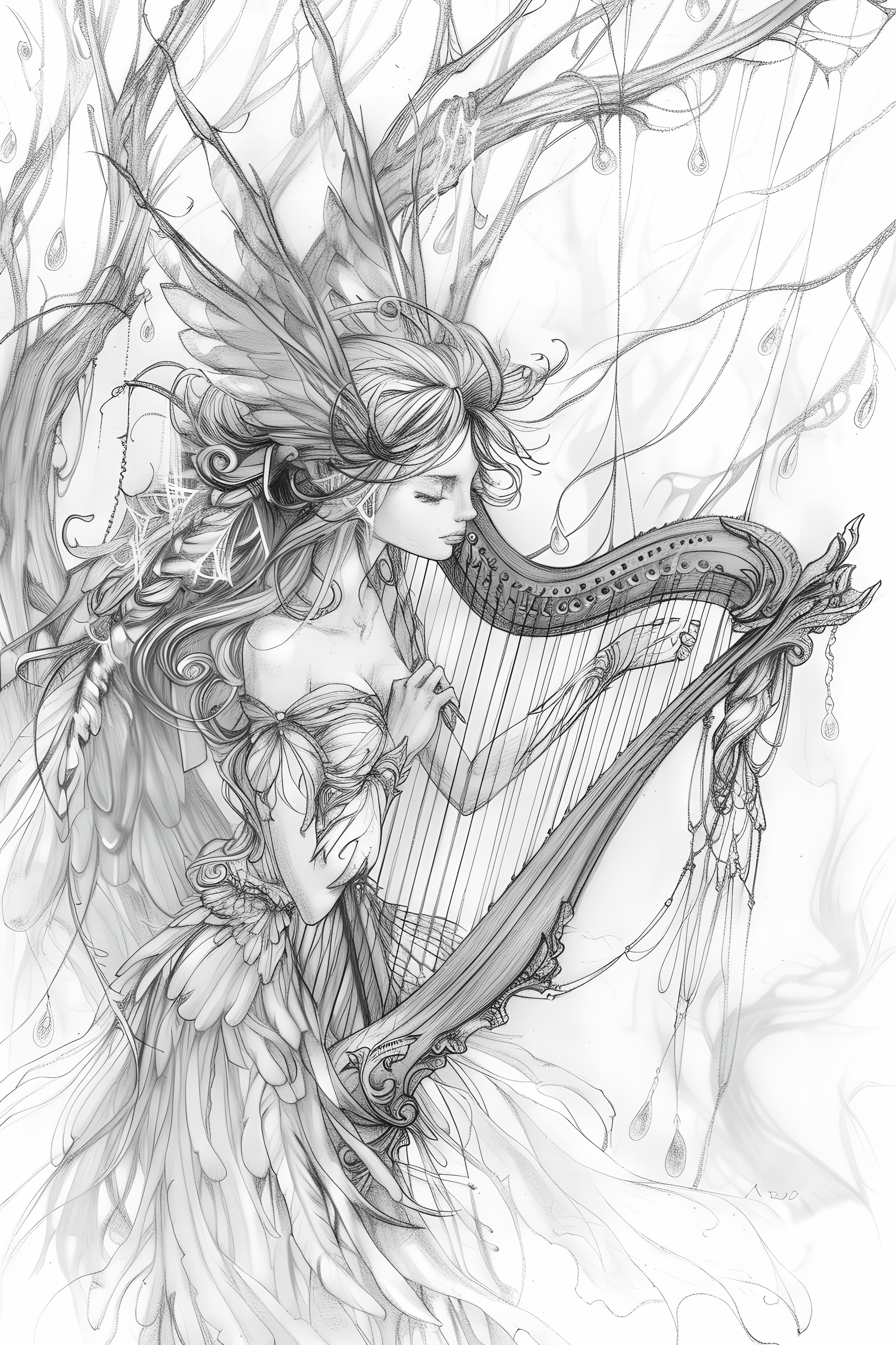 25 Charming Fairy Drawing Ideas - Brighter Craft