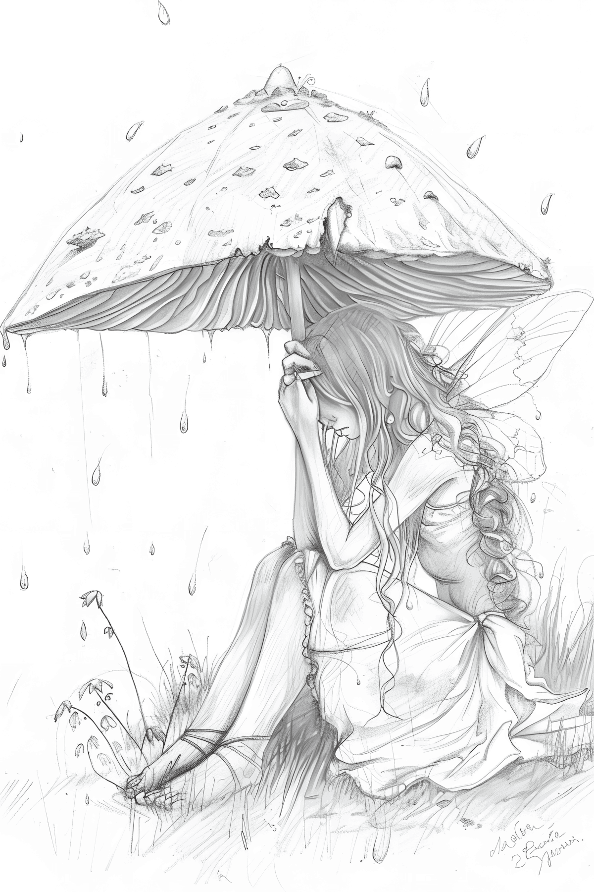 25 Charming Fairy Drawing Ideas - Brighter Craft