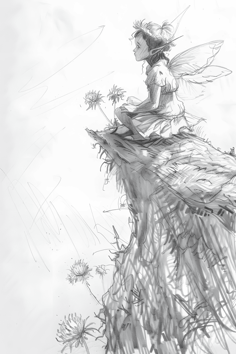 25 Charming Fairy Drawing Ideas - Brighter Craft