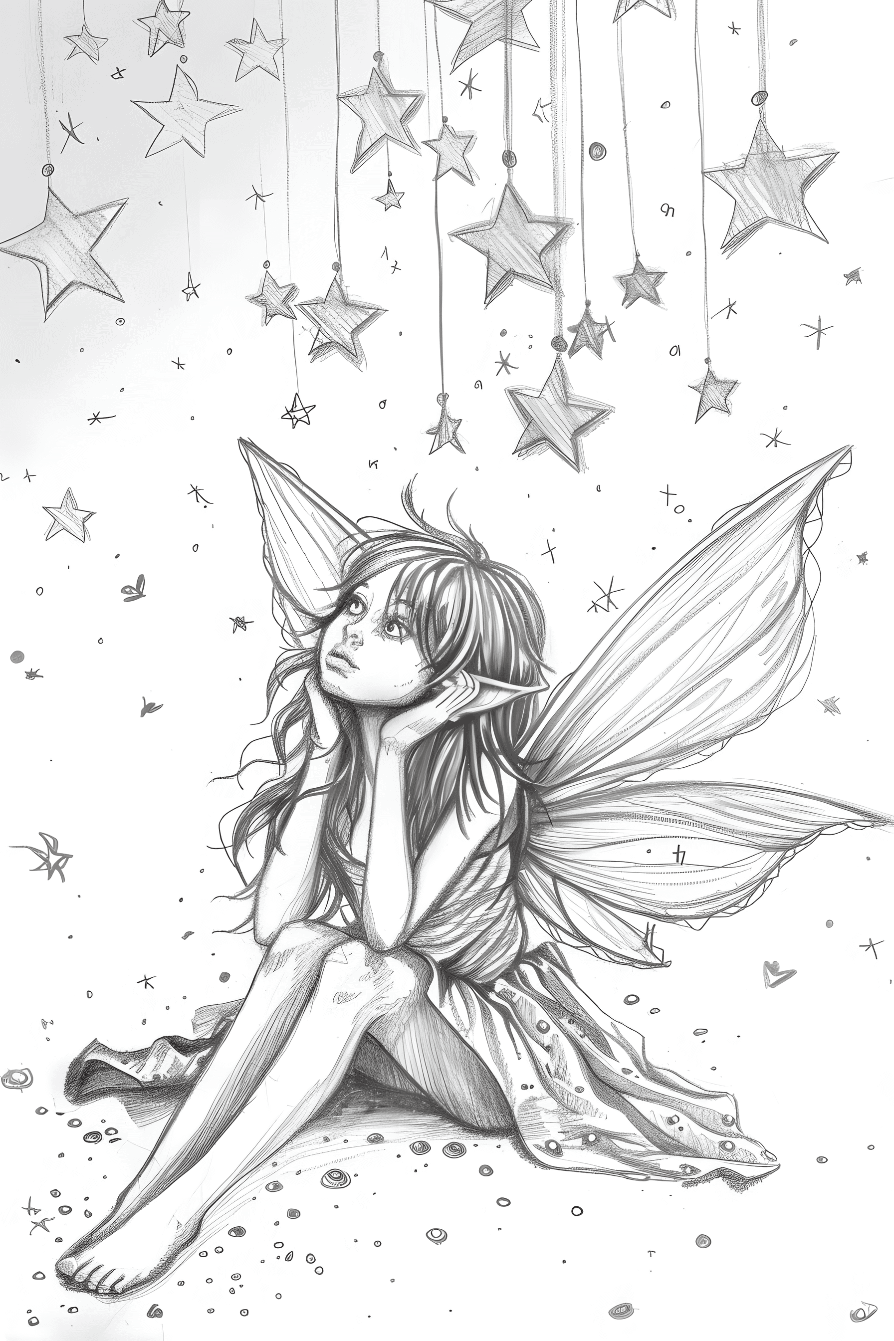 25 Charming Fairy Drawing Ideas - Brighter Craft