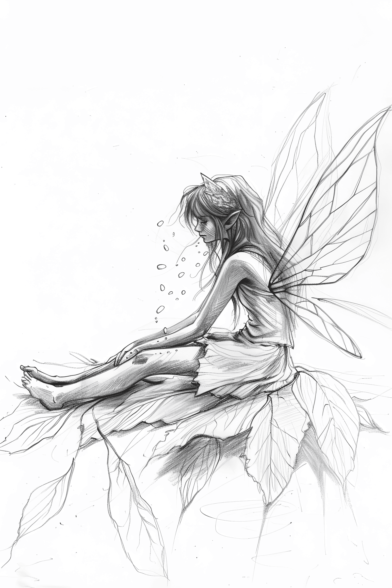 25 Charming Fairy Drawing Ideas - Brighter Craft