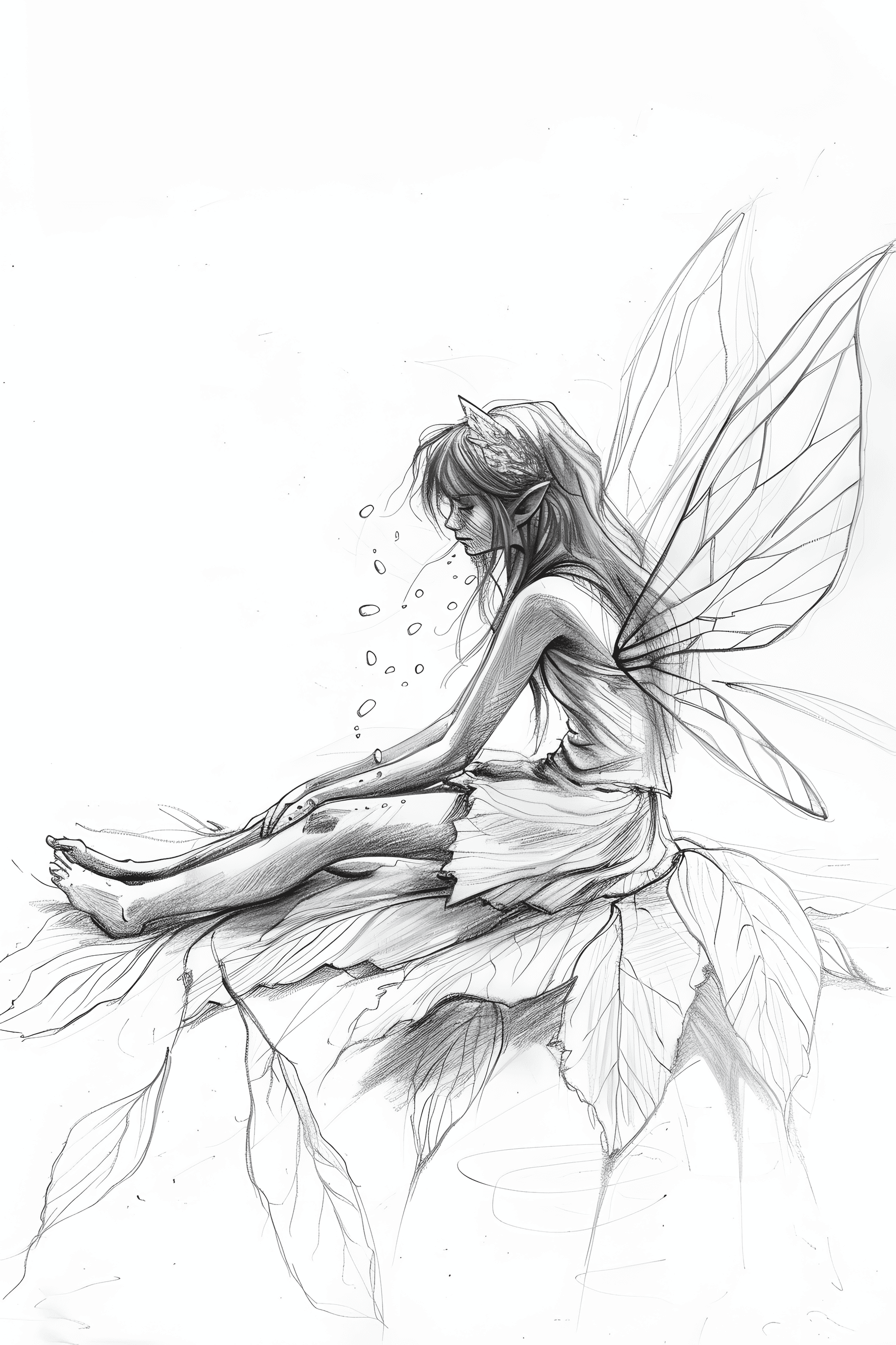 25 Charming Fairy Drawing Ideas - Brighter Craft