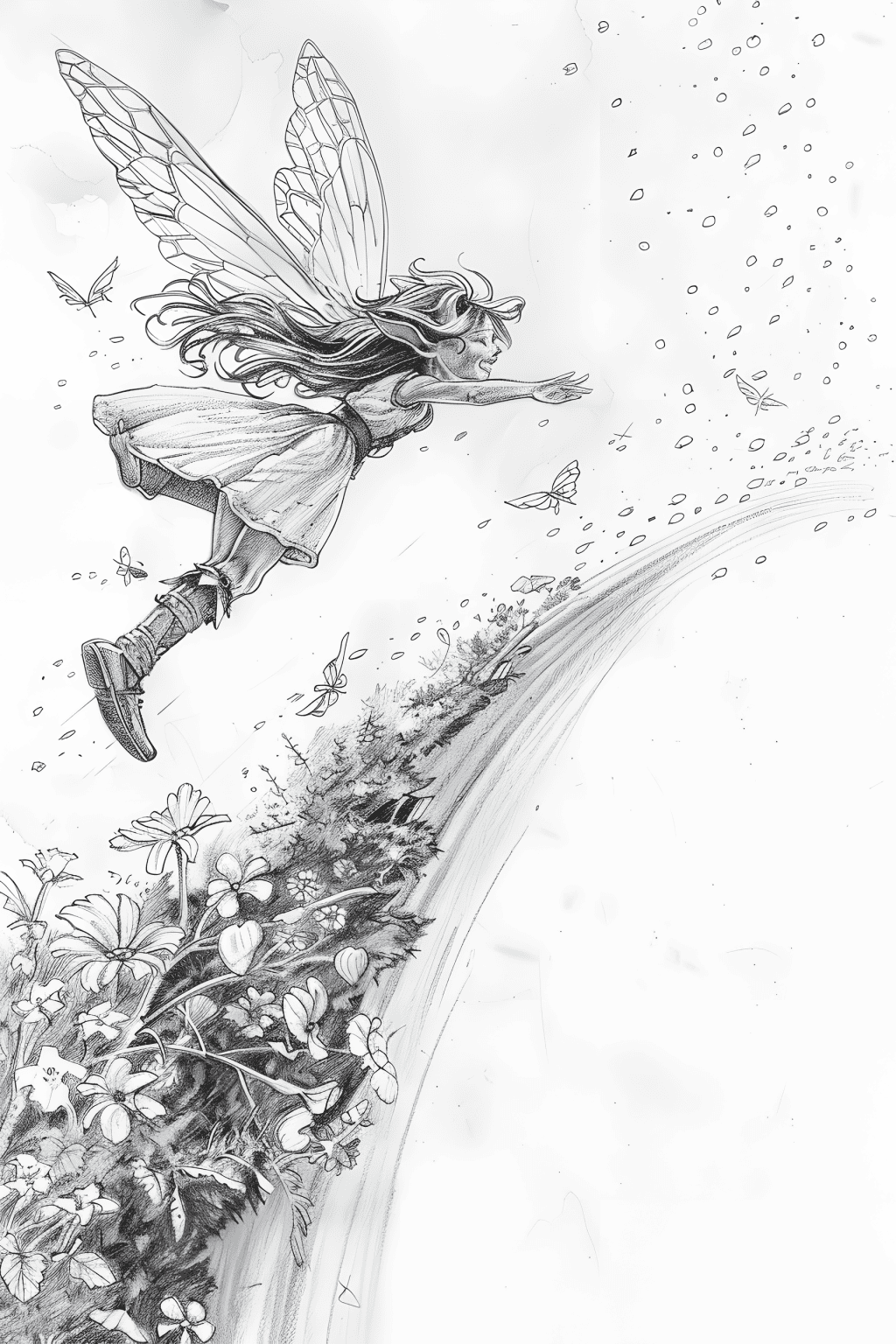 25 Charming Fairy Drawing Ideas - Brighter Craft