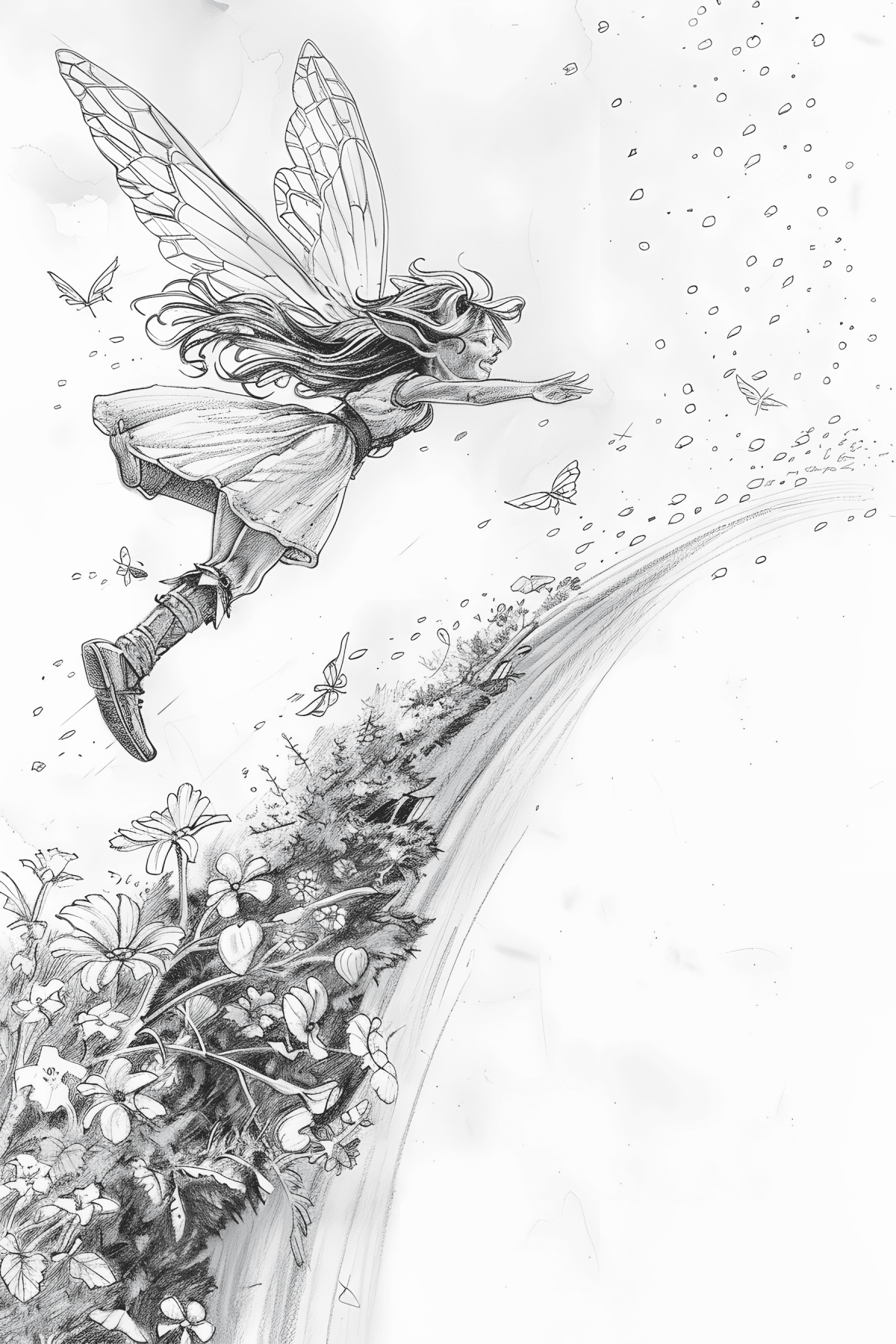 25 Charming Fairy Drawing Ideas - Brighter Craft