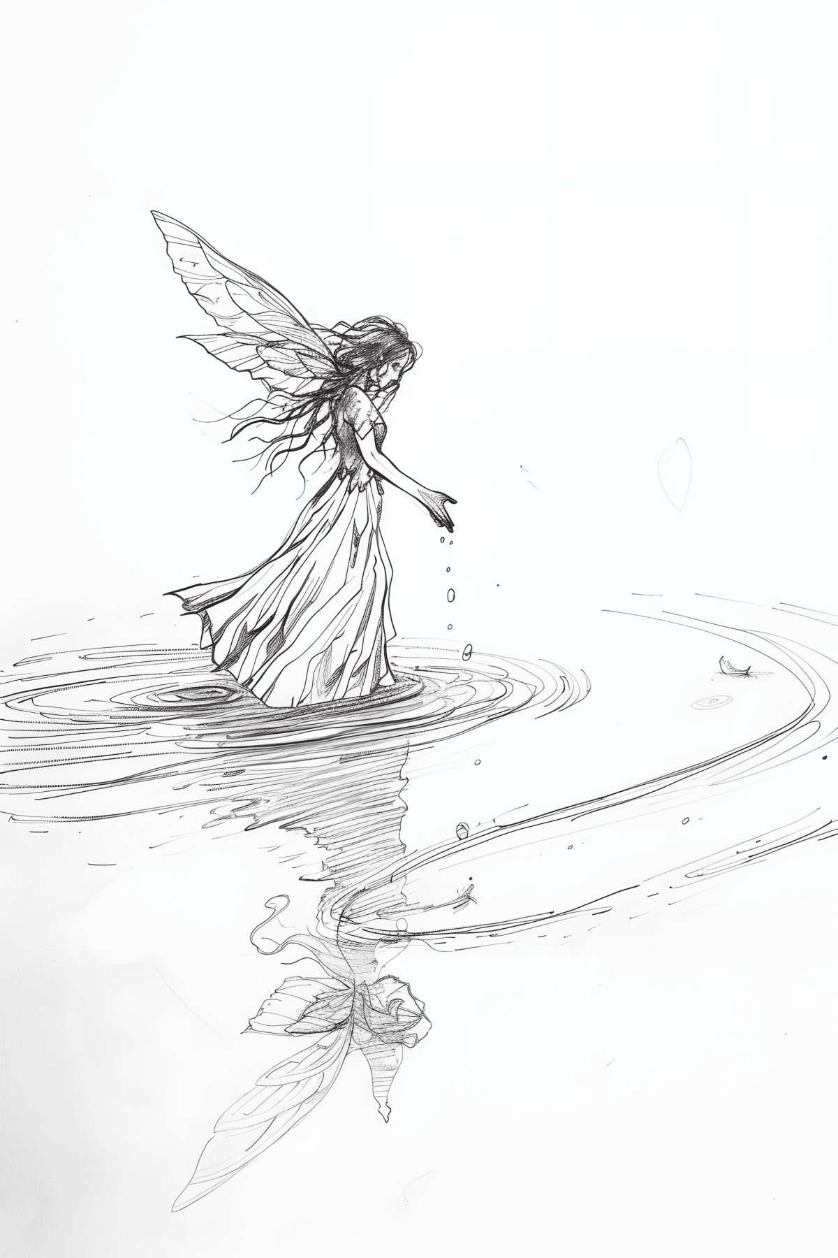 25 Charming Fairy Drawing Ideas - Brighter Craft