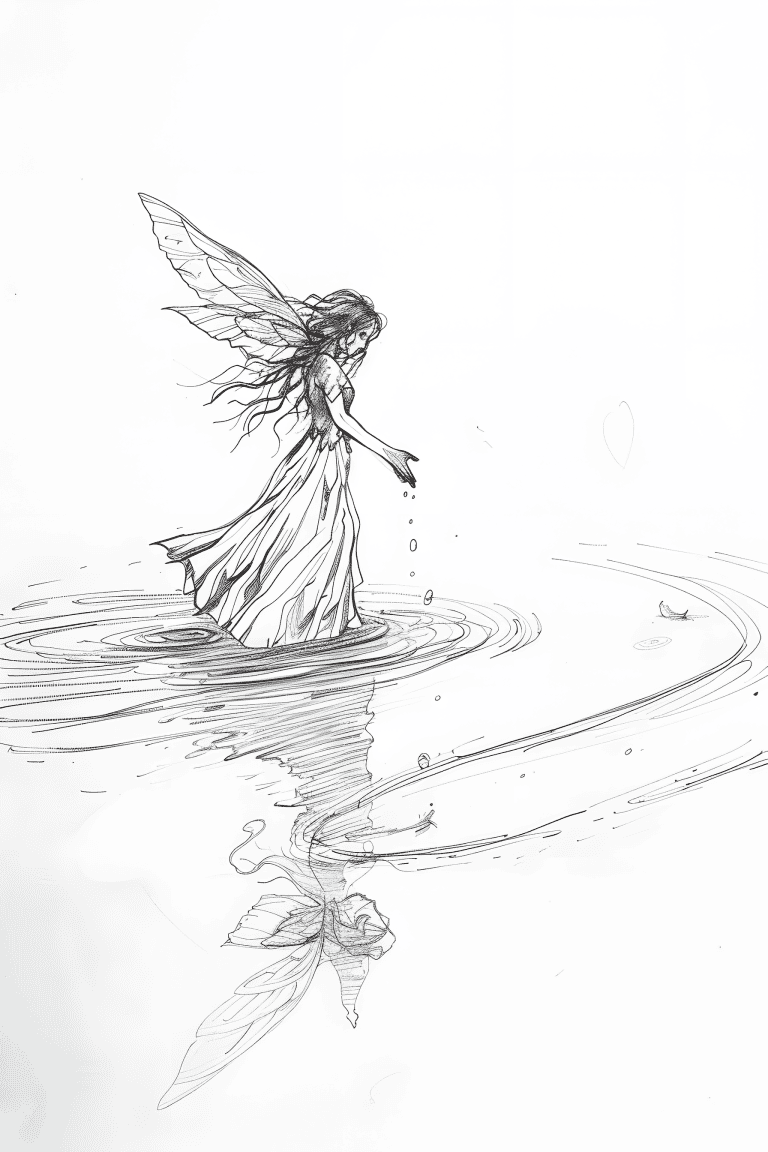 25 Charming Fairy Drawing Ideas - Brighter Craft