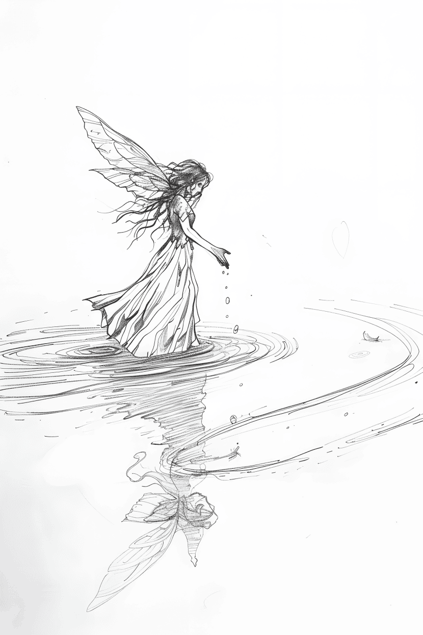 25 Charming Fairy Drawing Ideas - Brighter Craft