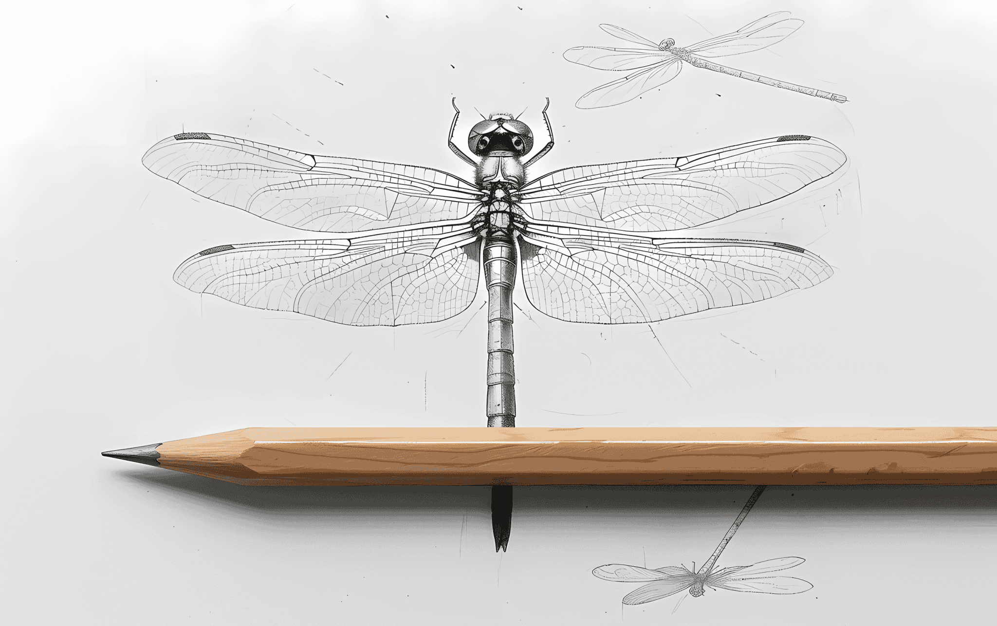 30 Beautiful Dragonfly Drawing Ideas - Brighter Craft