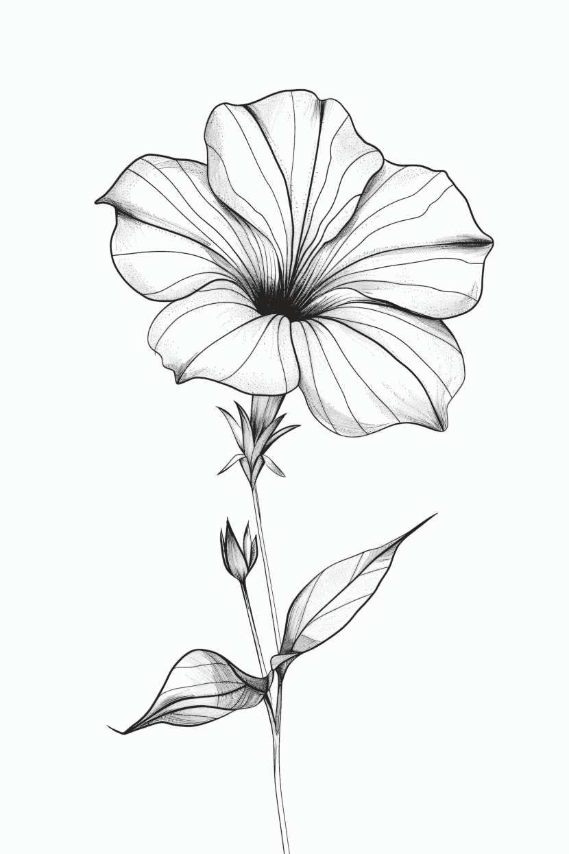 25 Flower Line Drawing Ideas and Tutorials for All Skill Levels ...