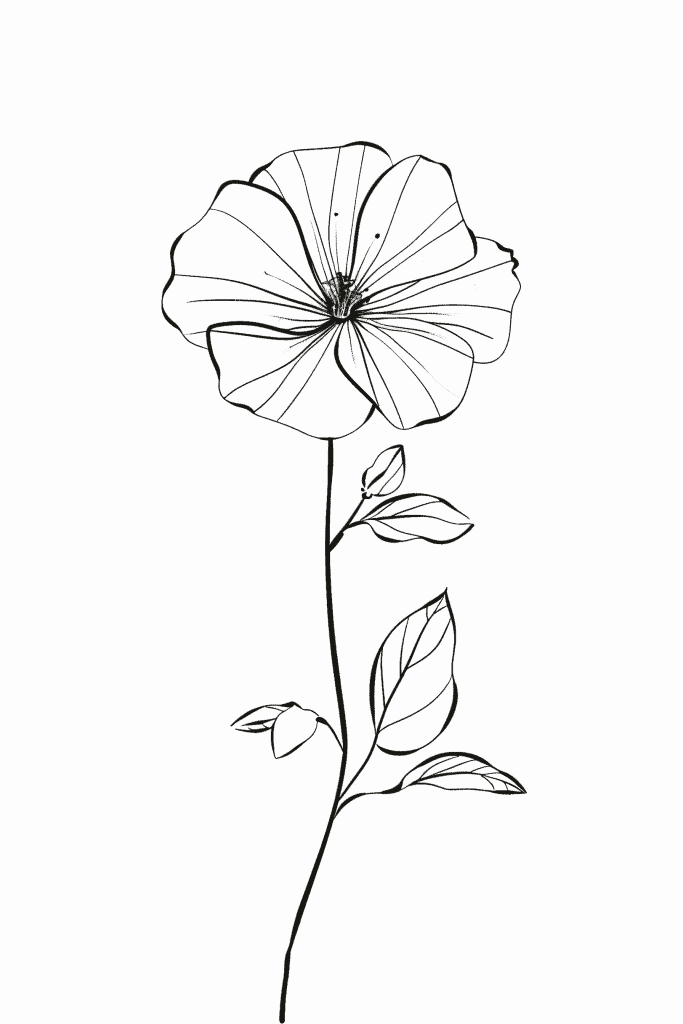 25 Flower Line Drawing Ideas and Tutorials for All Skill Levels ...