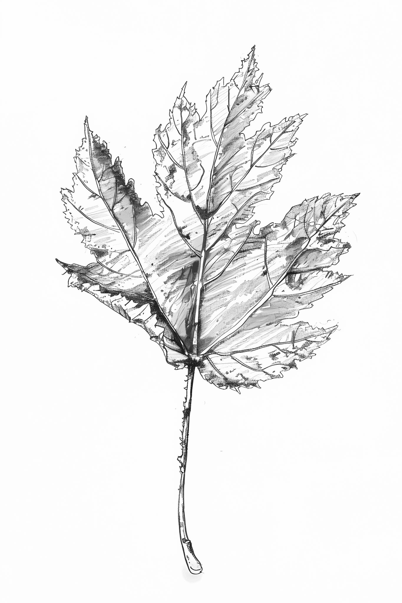30 Botanical Leaf Drawing Ideas - Brighter Craft