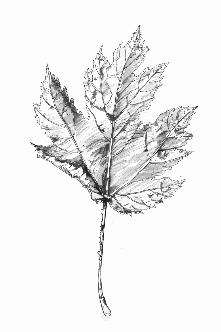 30 Botanical Leaf Drawing Ideas - Brighter Craft