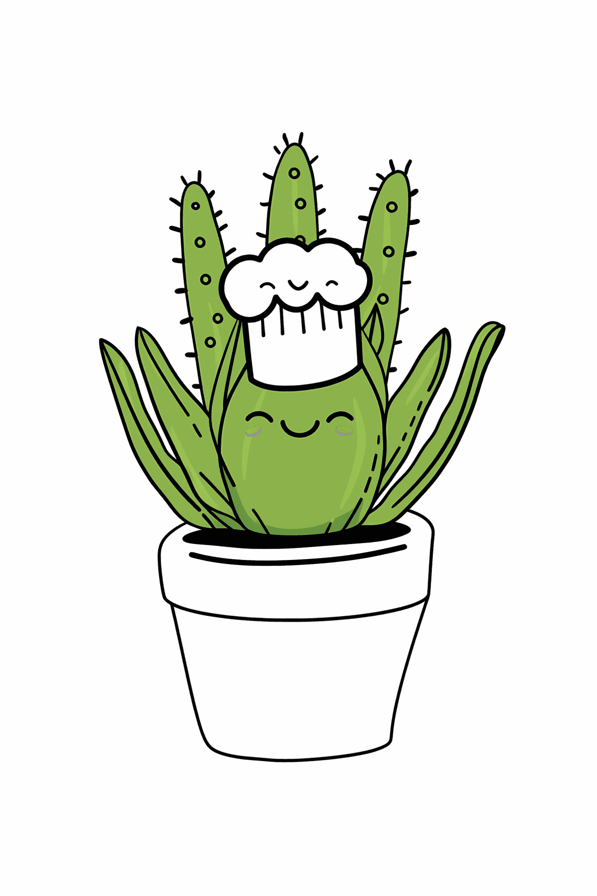 30 Cute Cactus & Succulents Doodles For Your Journal - Brighter Craft