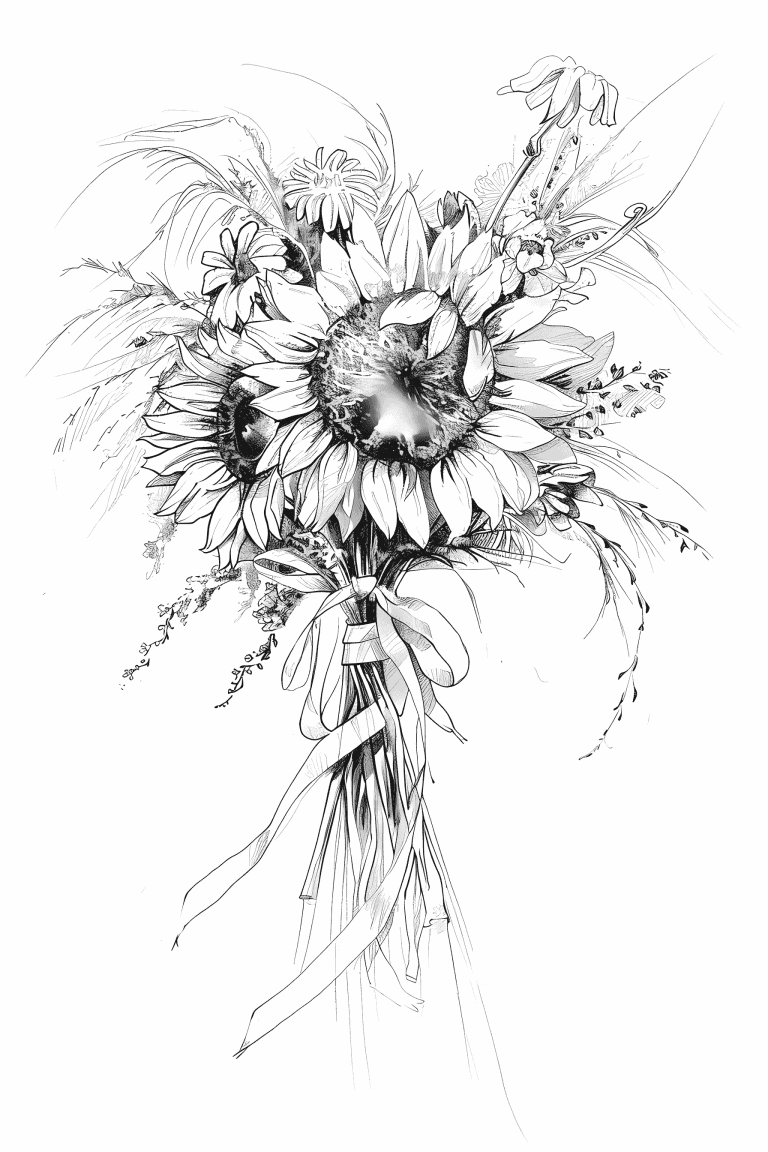 25 Sunflower Drawing Ideas to Brighten Your Sketchbook - Brighter Craft