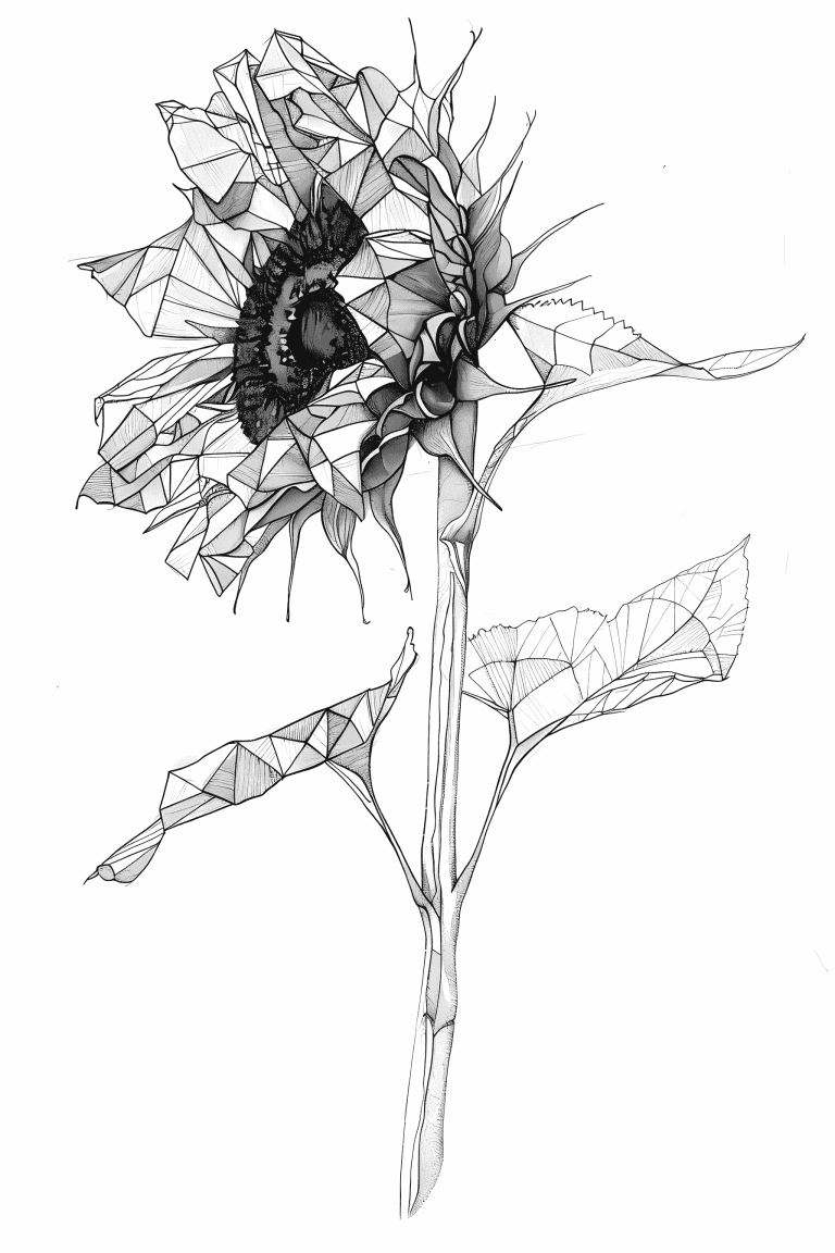 25 Sunflower Drawing Ideas to Brighten Your Sketchbook - Brighter Craft