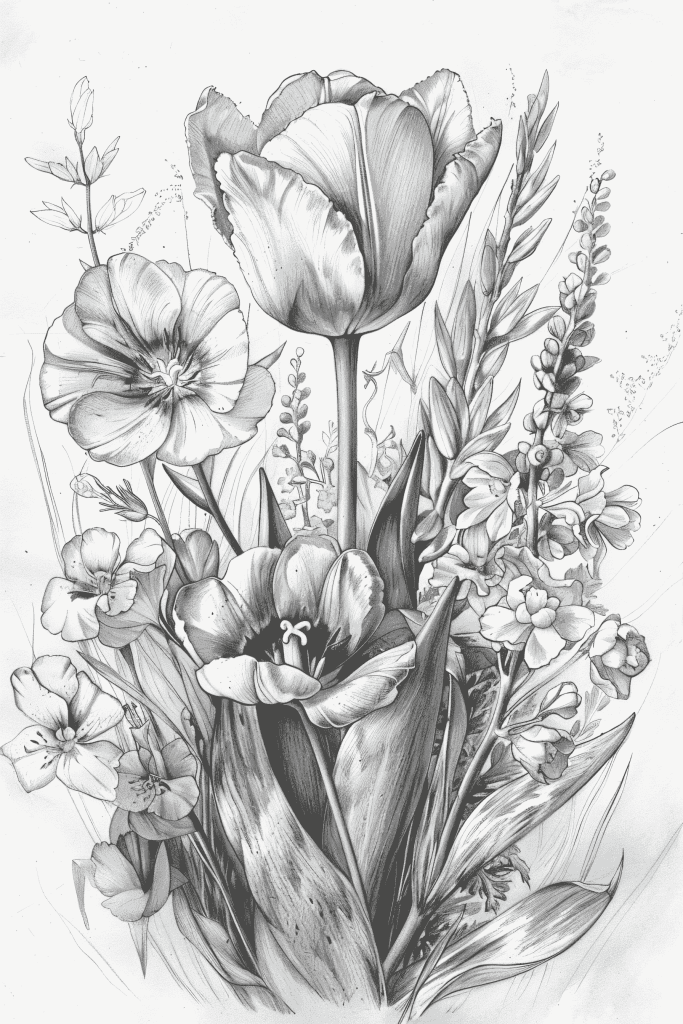 30 Tulip Drawing Tutorials for All Artists - Brighter Craft