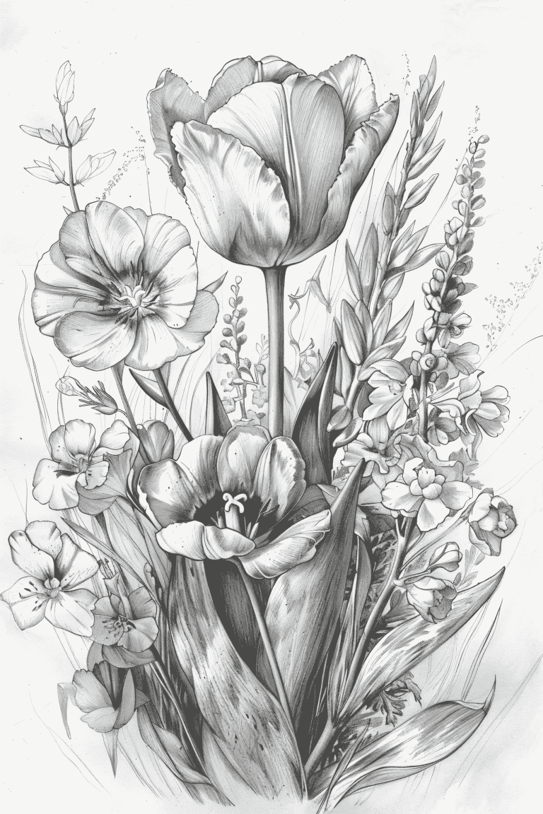 30 Tulip Drawing Tutorials for All Artists - Brighter Craft