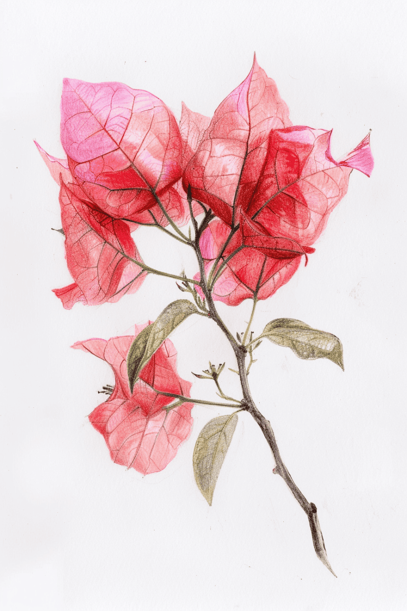 25 Vibrant Tropical Flower Drawing Ideas - Brighter Craft