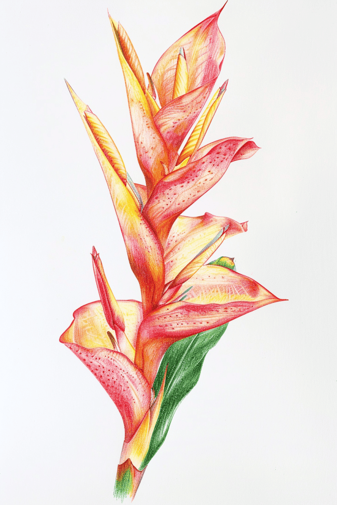 25 Vibrant Tropical Flower Drawing Ideas - Brighter Craft
