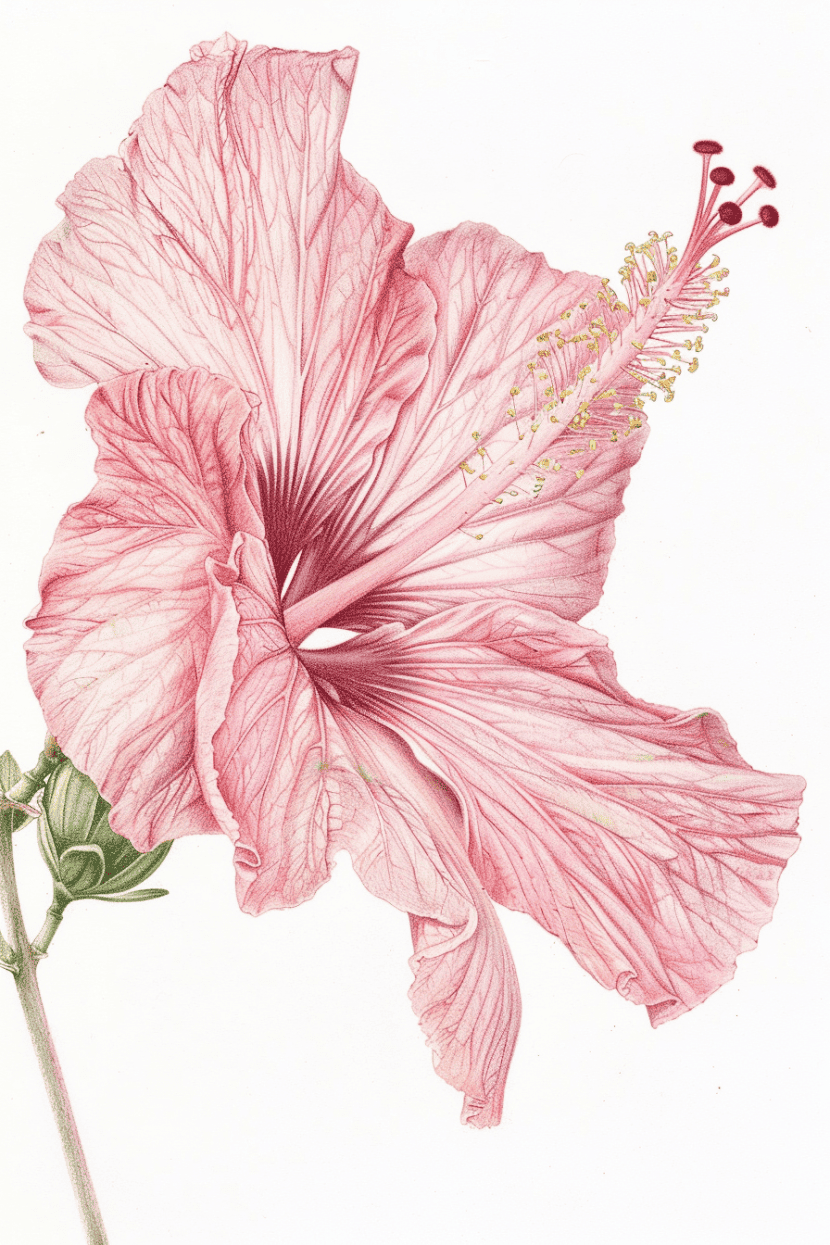 25 Vibrant Tropical Flower Drawing Ideas - Brighter Craft