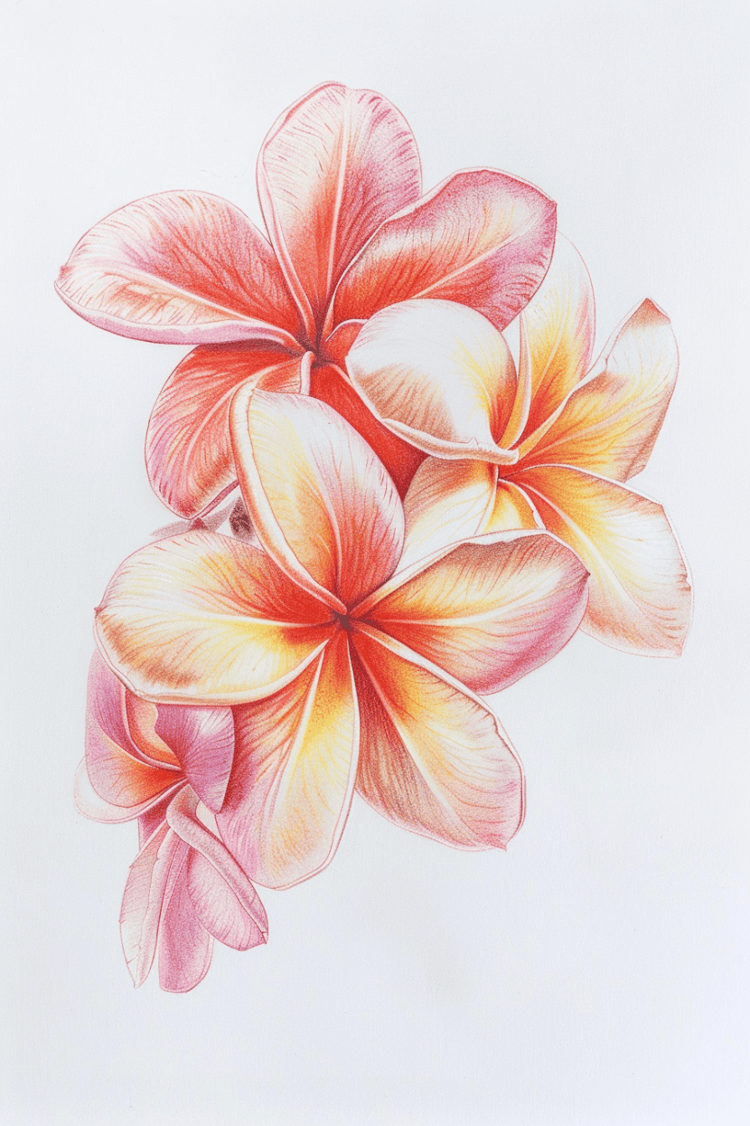 25 Vibrant Tropical Flower Drawing Ideas - Brighter Craft
