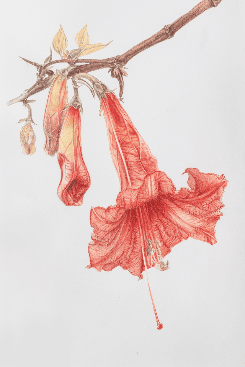 25 Vibrant Tropical Flower Drawing Ideas - Brighter Craft