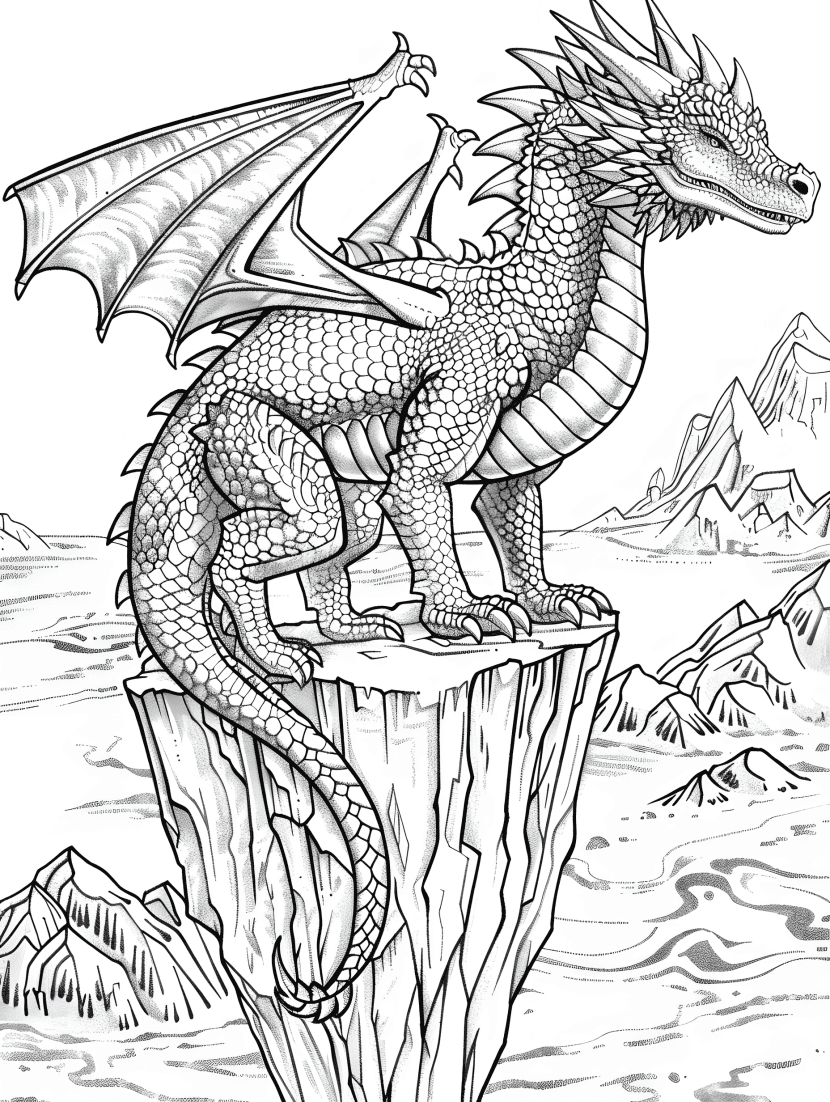 25 Majestic Dragon Coloring Pages for Fantasy Enthusiasts - Brighter Craft