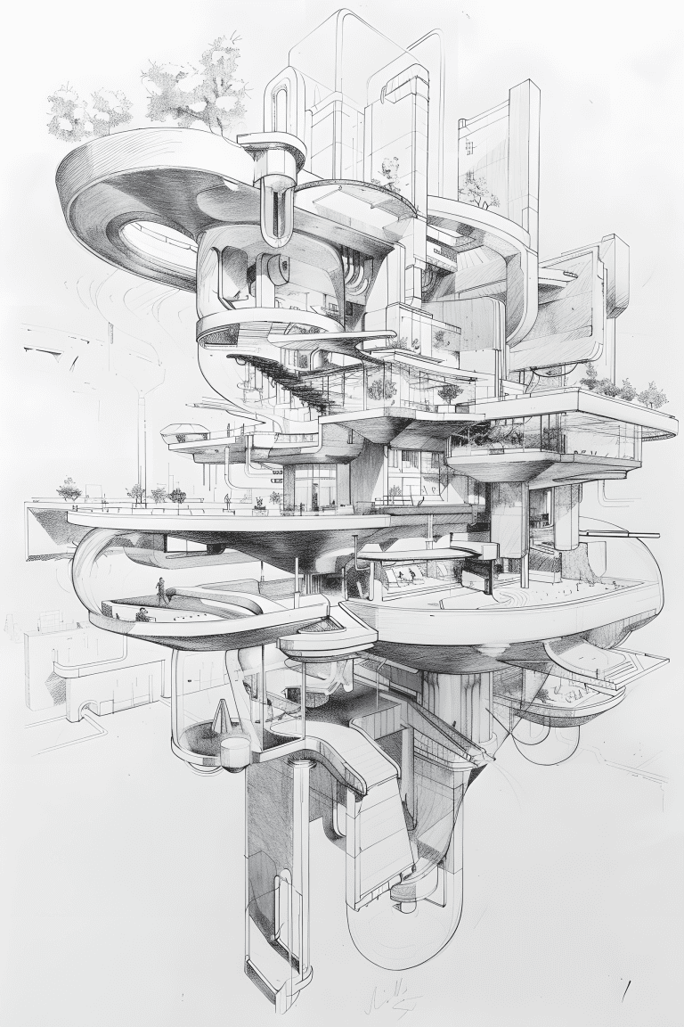 20 Futuristic Cityscape Drawing Ideas - Brighter Craft