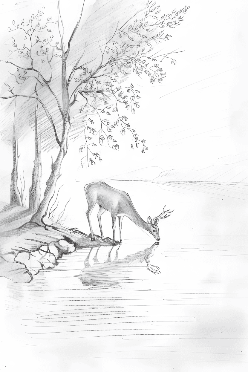 25 Serene Lakeside Landscape Sketches for Peaceful Vibes - Brighter ...